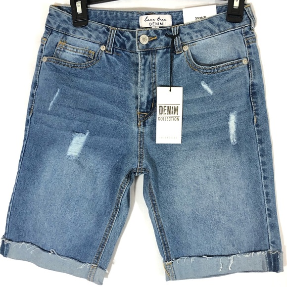 Love Tree | Shorts | Nwt Love Tree Stretch Denim Shorts Distressed ...